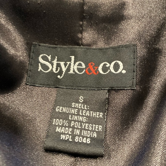 Style & Co. | Jackets & Coats | Style Co Leather Jacket | Poshmark